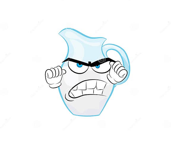 Angry Cartoon Illustration of Milk Jug Stock Illustration ...