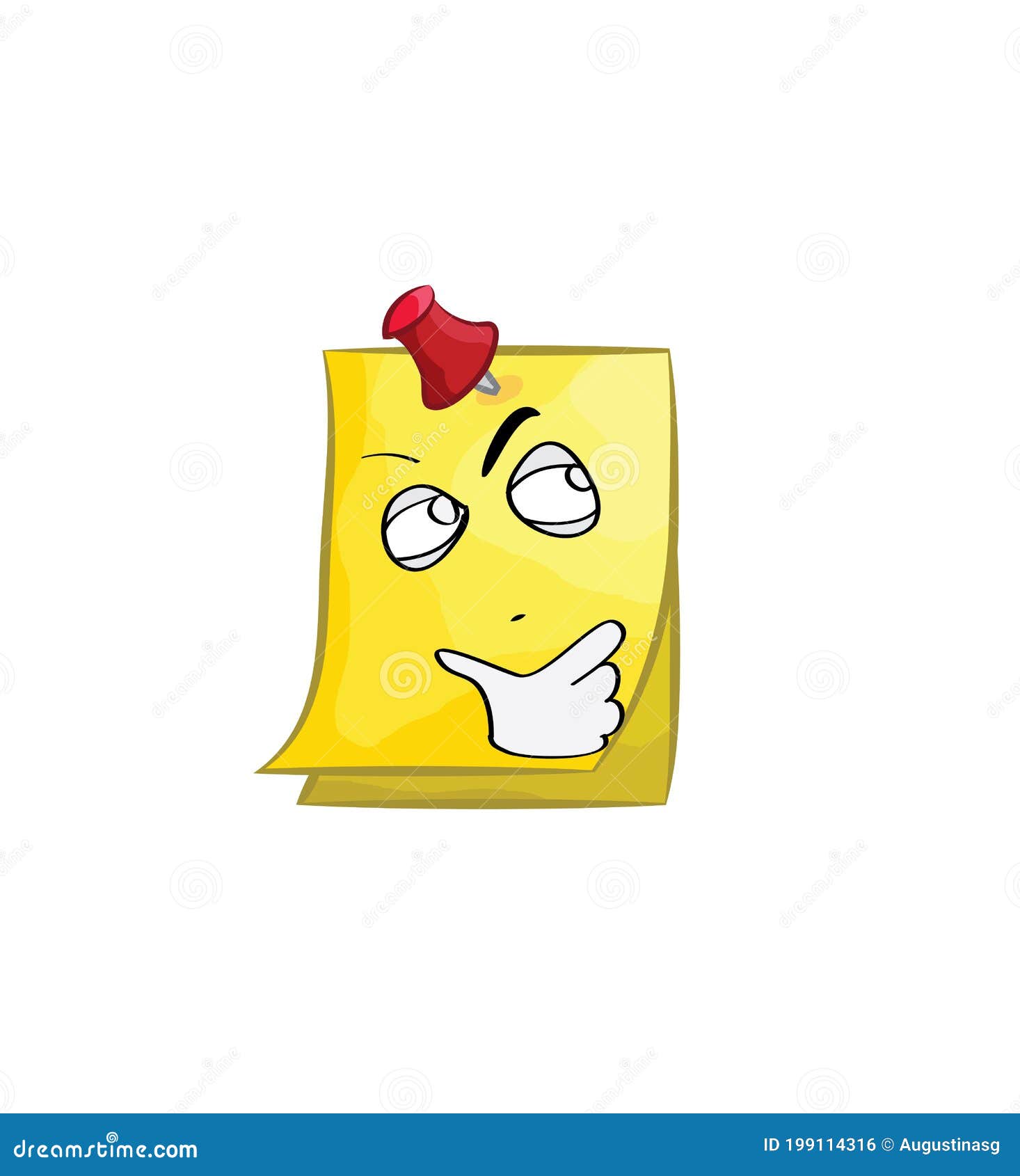 Curious Internet Meme Illustration of Sticky Note Stock Illustration ...