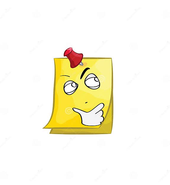 Curious Internet Meme Illustration of Sticky Note Stock Illustration ...