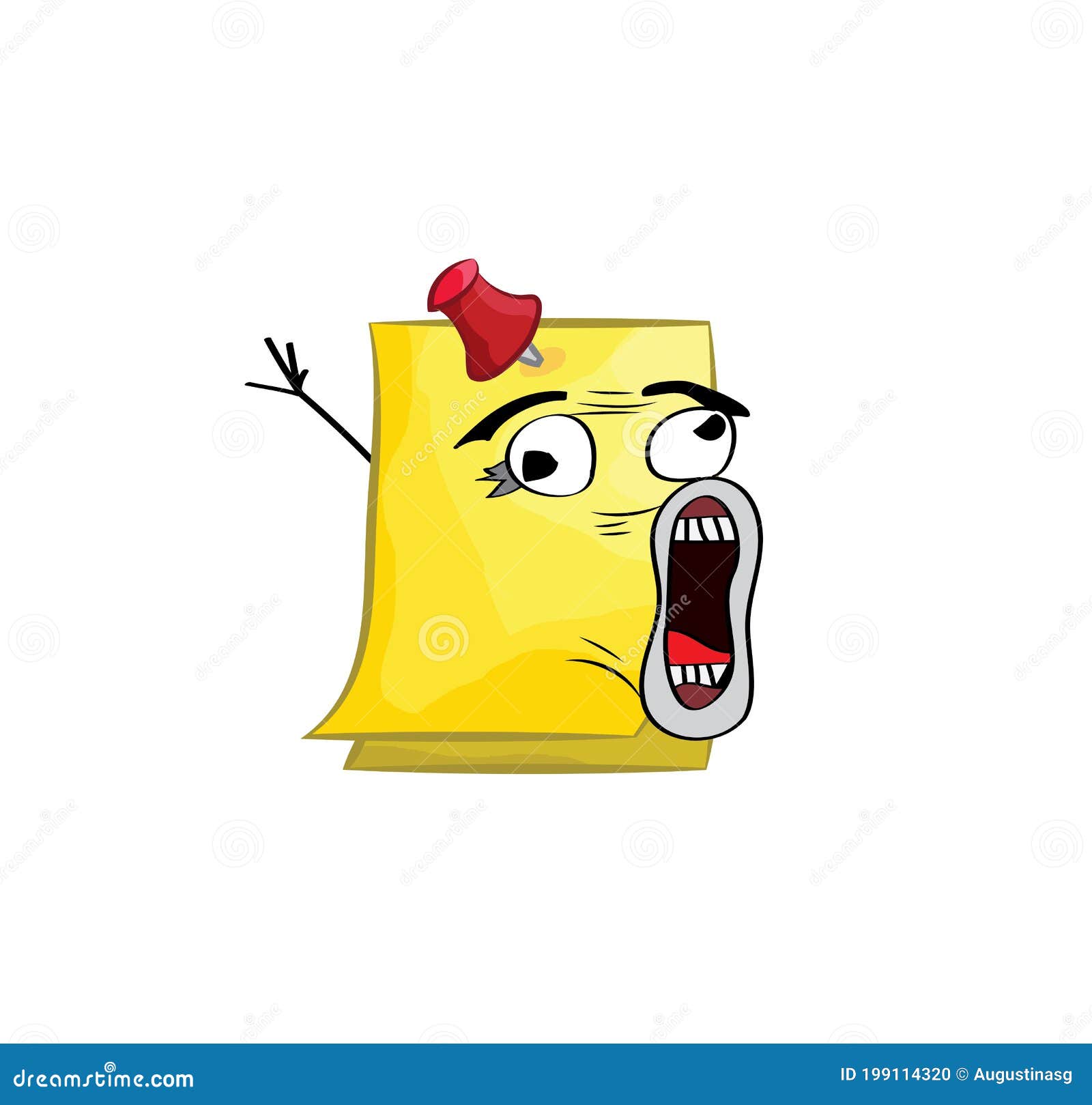 Crazy Internet Meme Illustration of Sticky Note Stock Illustration ...