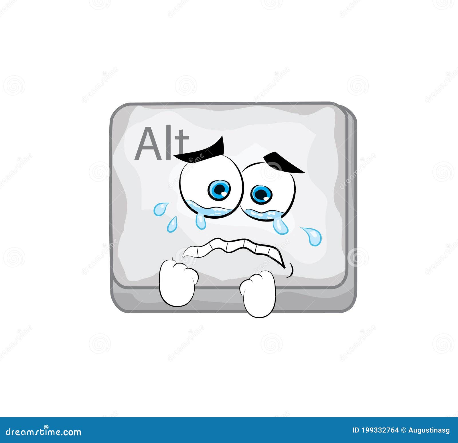 Crying Cartoon Illustration Of Keyboard Alt Button | CartoonDealer.com ...
