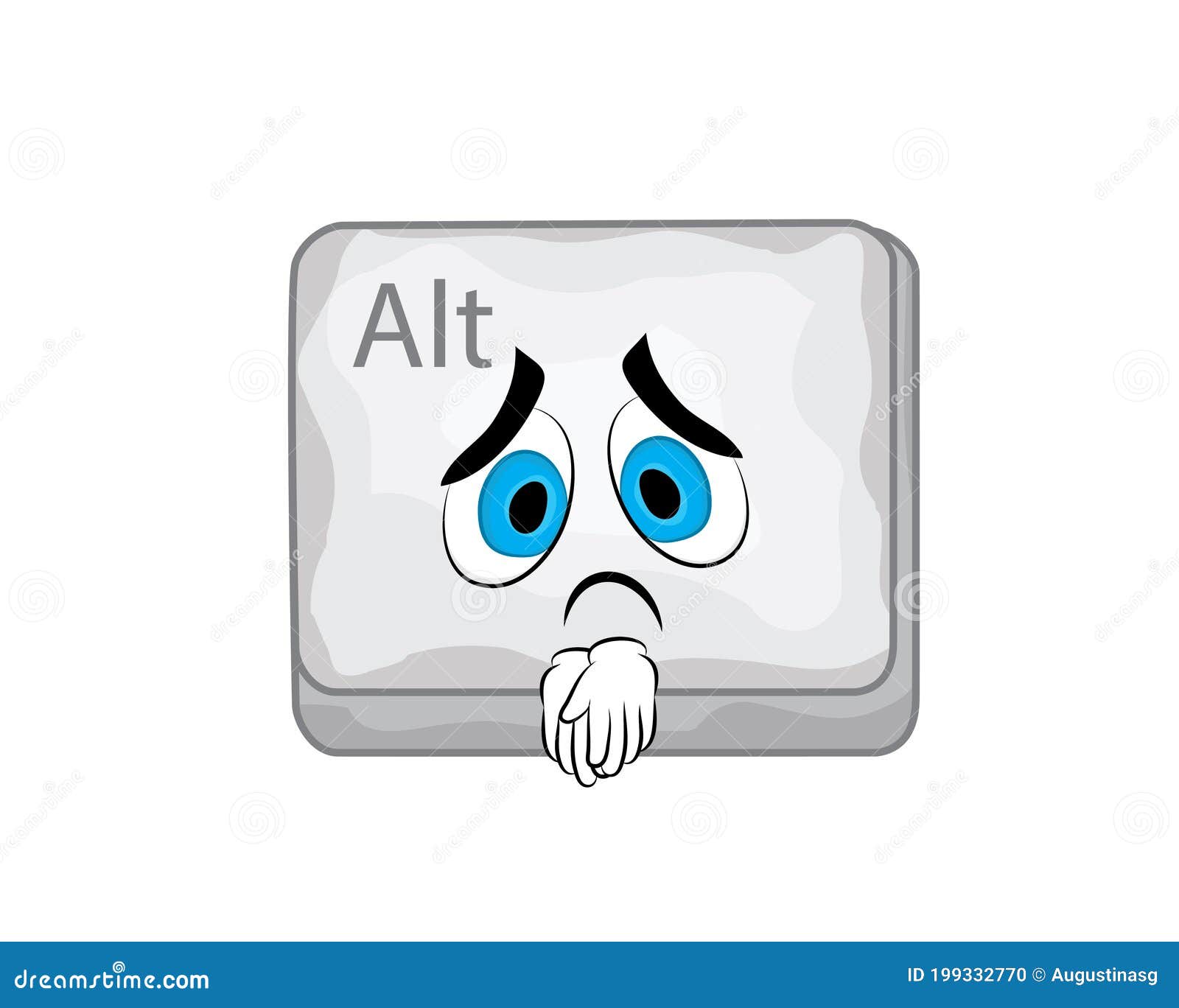 Sad Cartoon Illustration of Keyboard Alt Button Stock Illustration ...