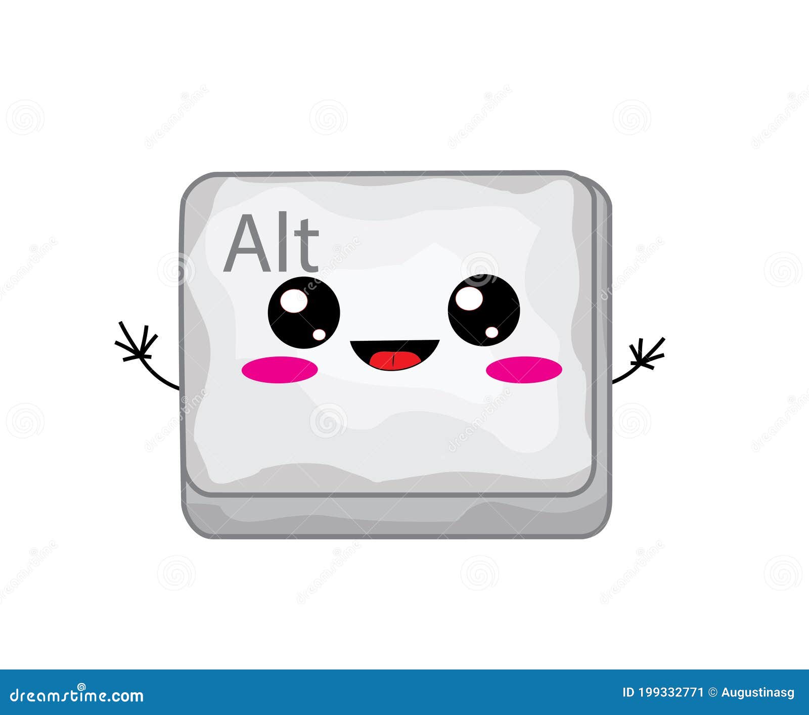 Cute Cartoon Illustration of Keyboard Alt Button Stock Illustration ...