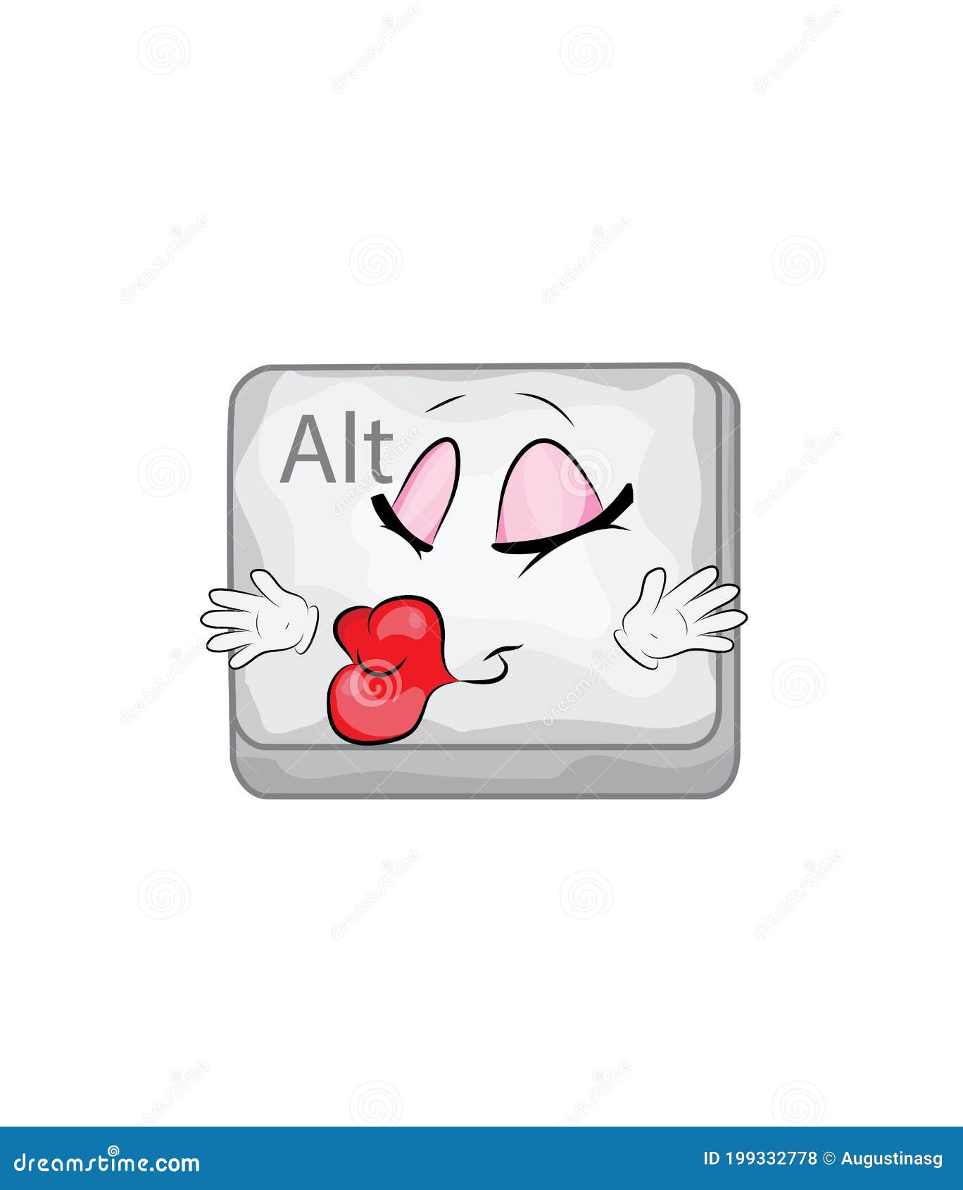 Kissing Cartoon Illustration Of Keyboard Alt Button | CartoonDealer.com ...
