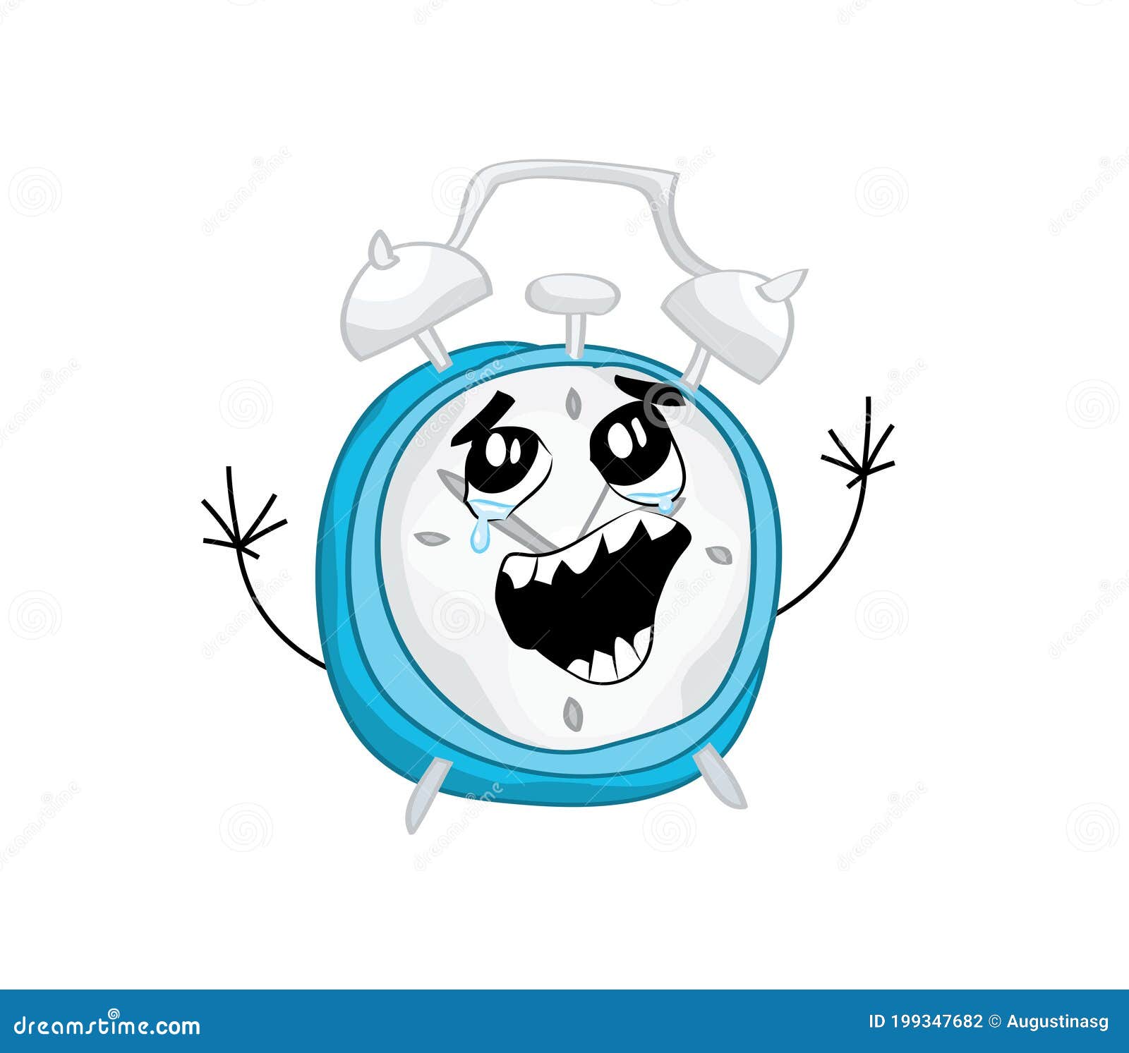 Crying Internet Meme Illustration of Alarm Clock Stock Illustration ...