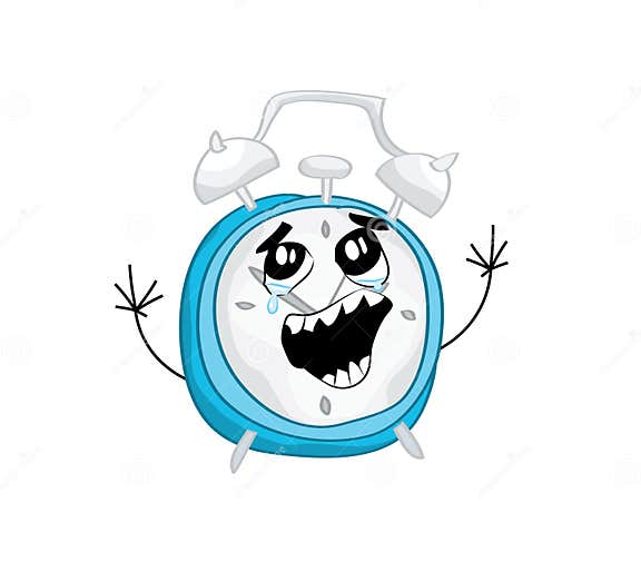 Crying Internet Meme Illustration of Alarm Clock Stock Illustration ...