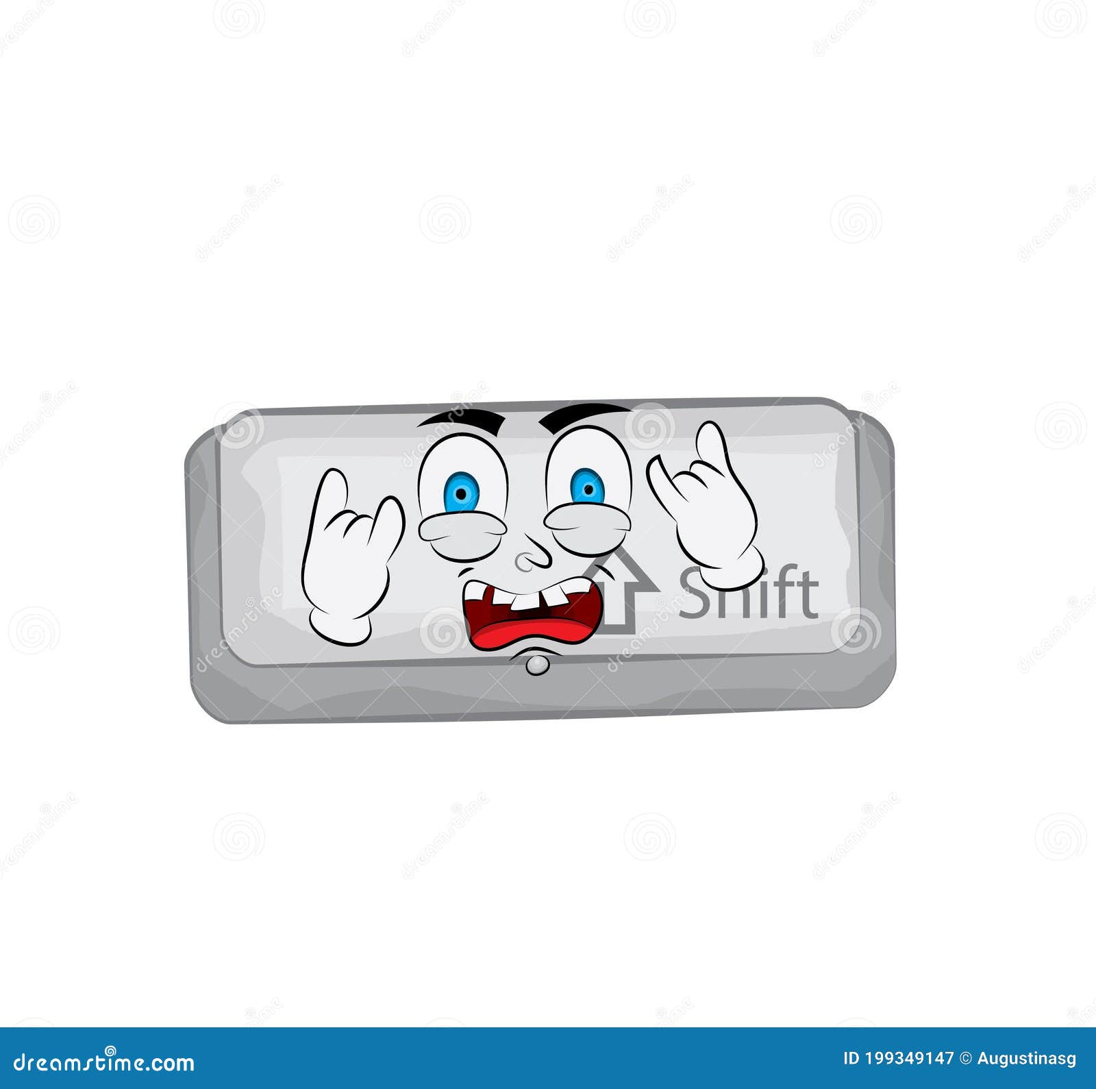 Punk Cartoon Illustration of Shift Key Stock Illustration ...