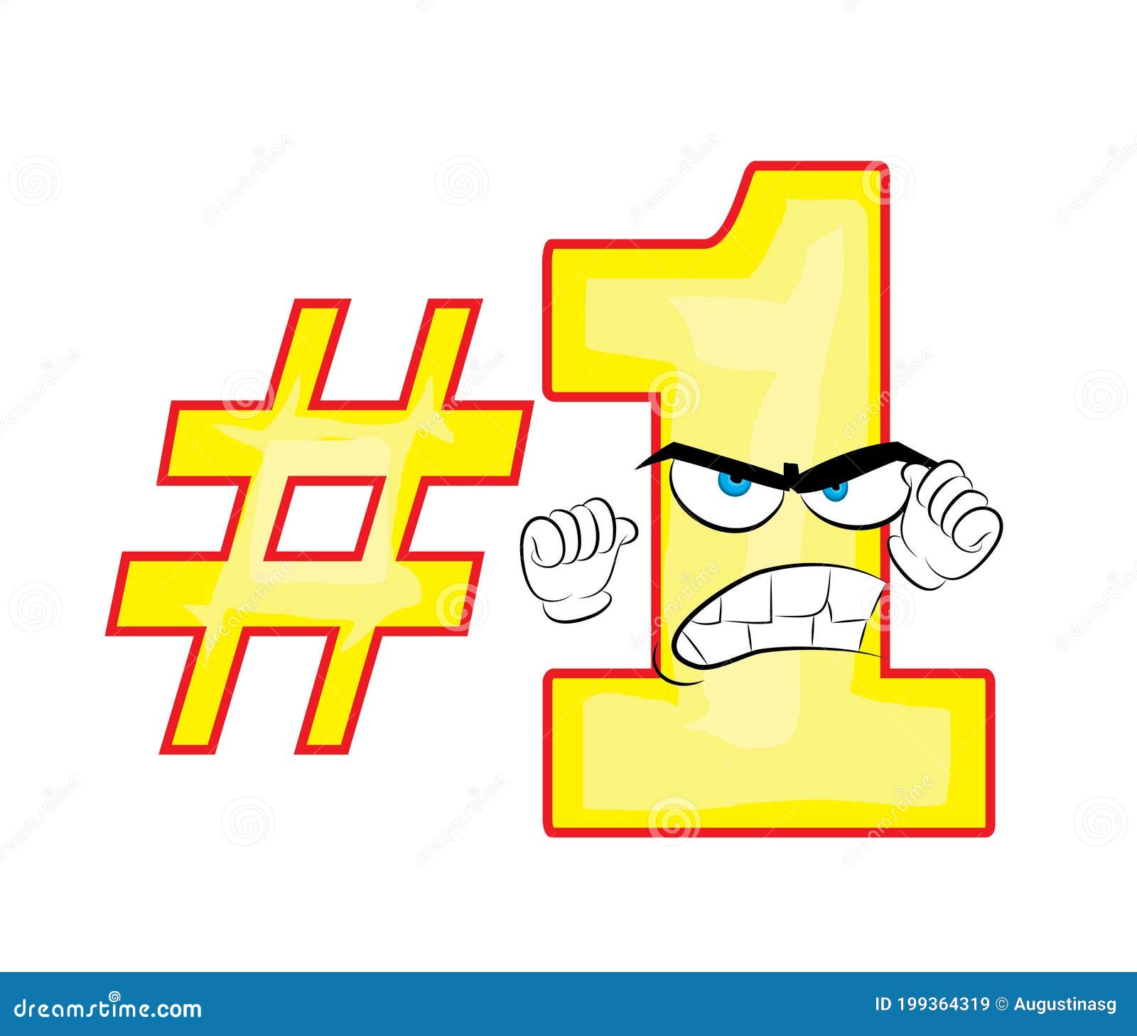 Angry Number Six Door Sign On Cartoon | CartoonDealer.com #130365553