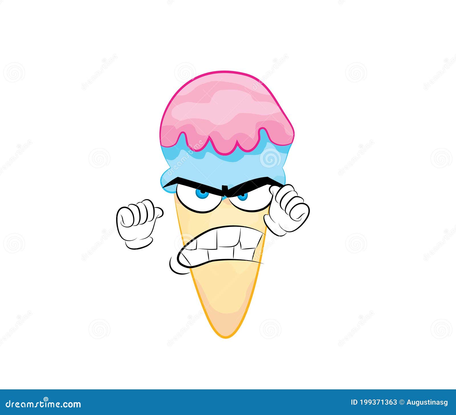 Angry Ice Cream Cartoon | CartoonDealer.com #43502009