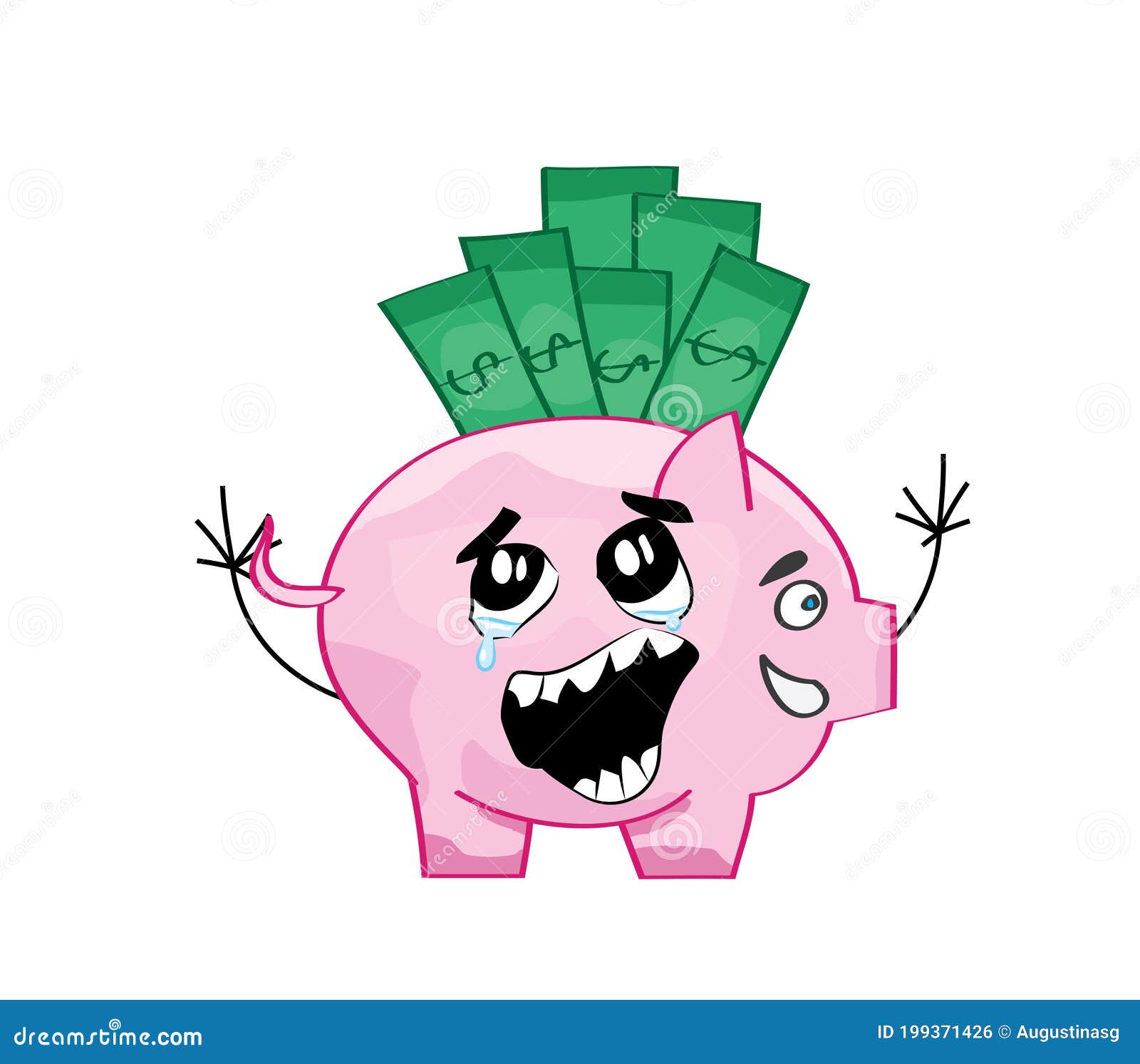 Crying Money Cartoon | CartoonDealer.com #48768539