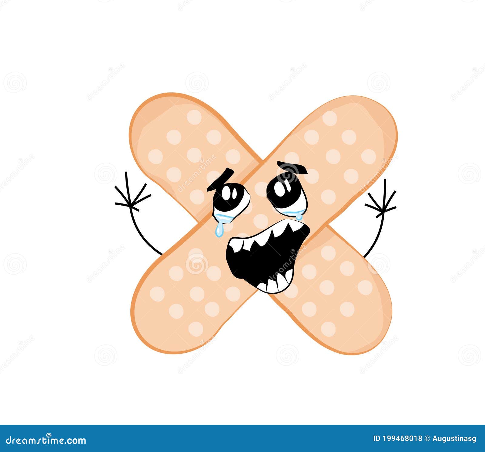 Crying Internet Meme Illustration of Medical Plaster Stock Illustration ...