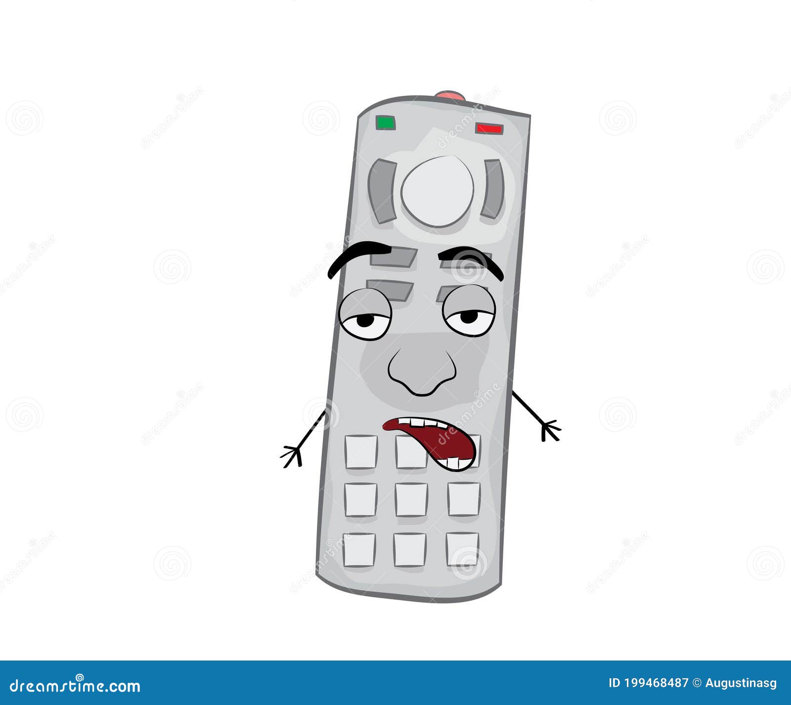 Dumb Looking Illustration of TV Remote Control Stock Illustration ...