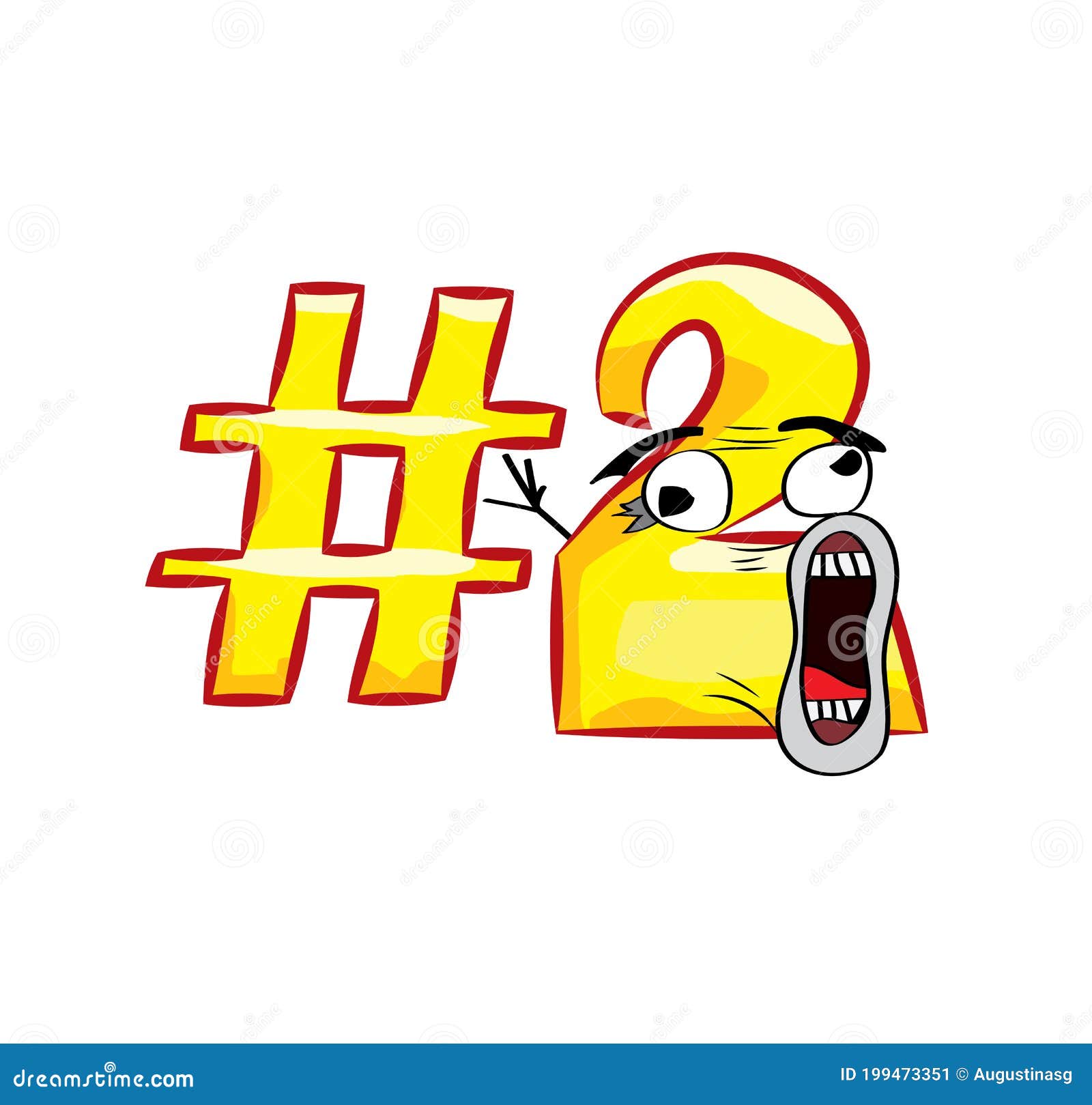 Crazy Internet Meme Illustration of Number 2 Stock Illustration ...