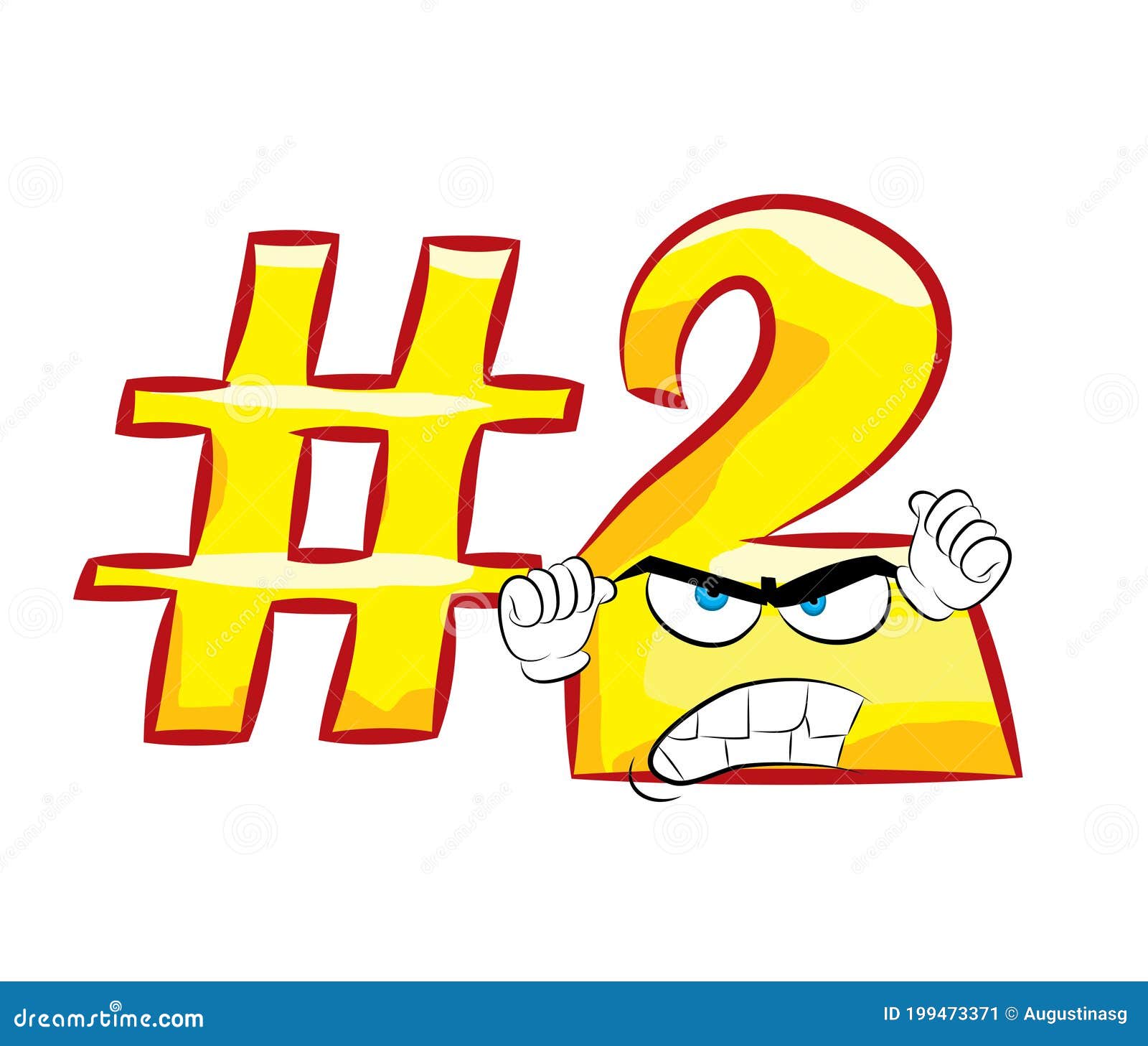 Angry Number Six Door Sign On Cartoon | CartoonDealer.com #130365553