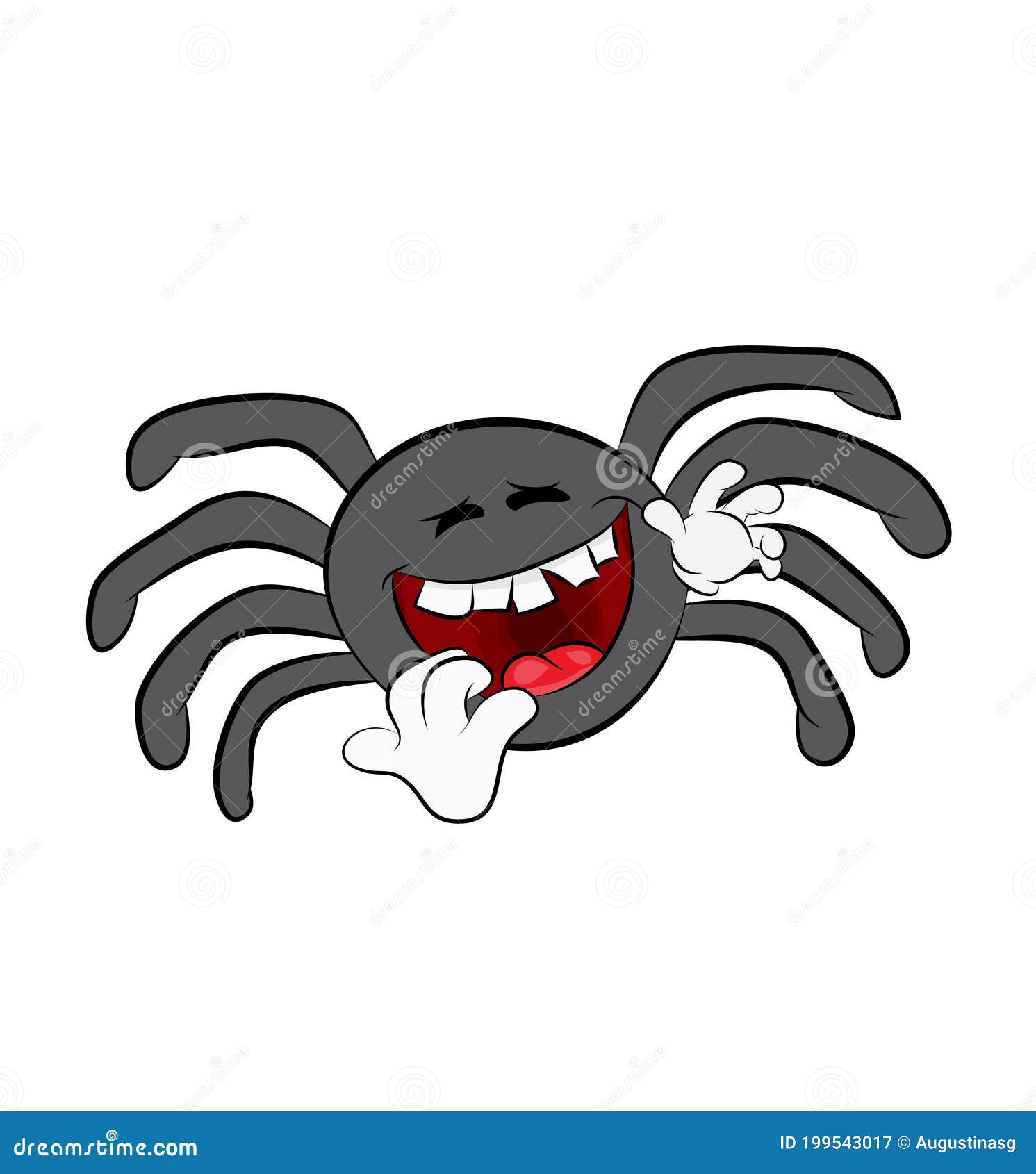 Laughing Cartoon Illustration Of Spider | CartoonDealer.com #199543017