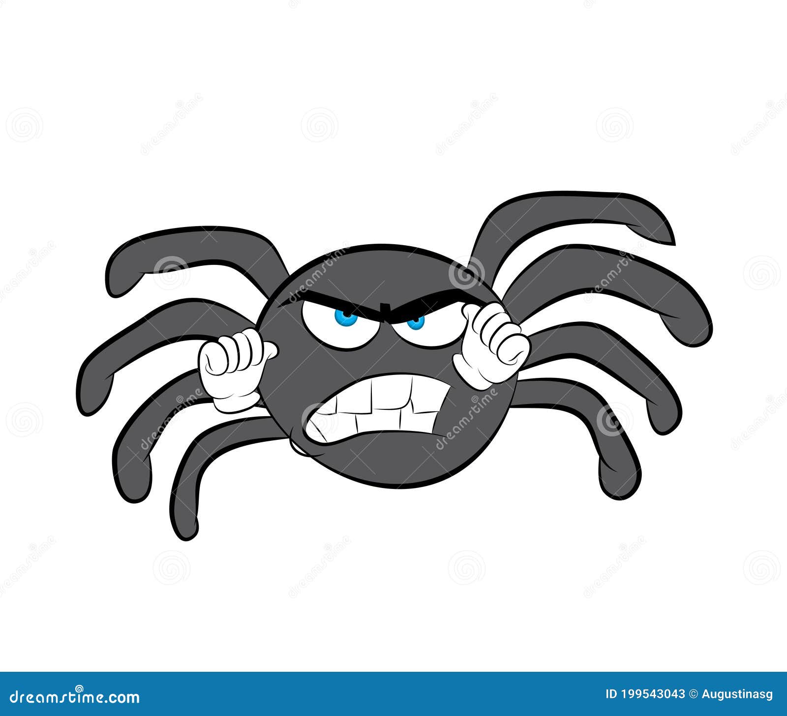 Angry Cartoon Illustration Of Spider | CartoonDealer.com #199543043