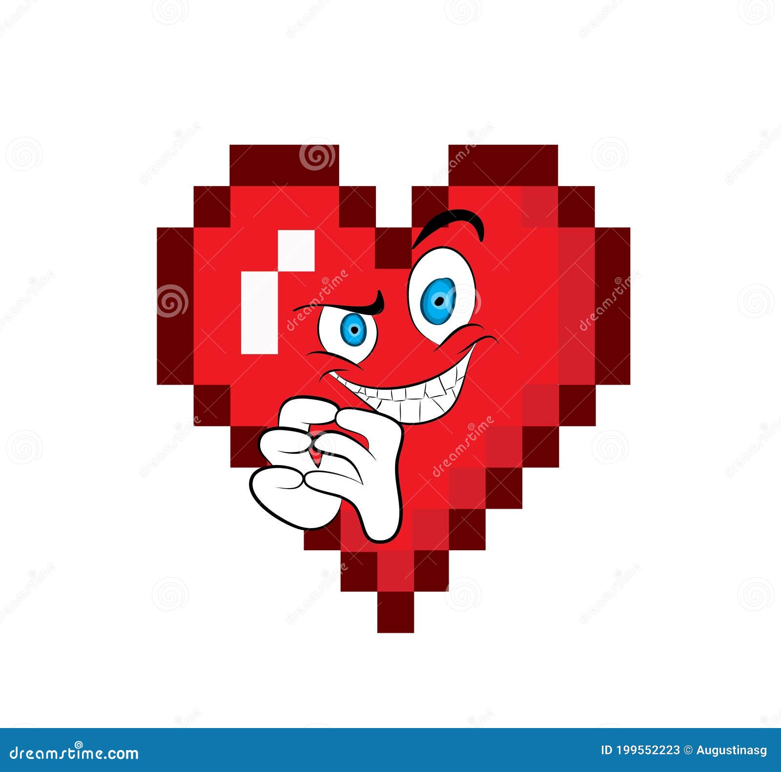 Pixelated Heart Icon Set. Low Resolution. Vector Gaming Design ...