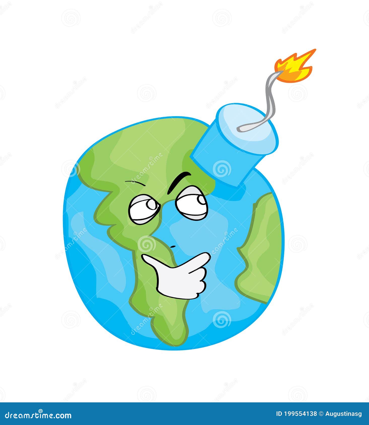 Illustration Of Earth Day. Planet Earth With A Hug. Earth With Human ...