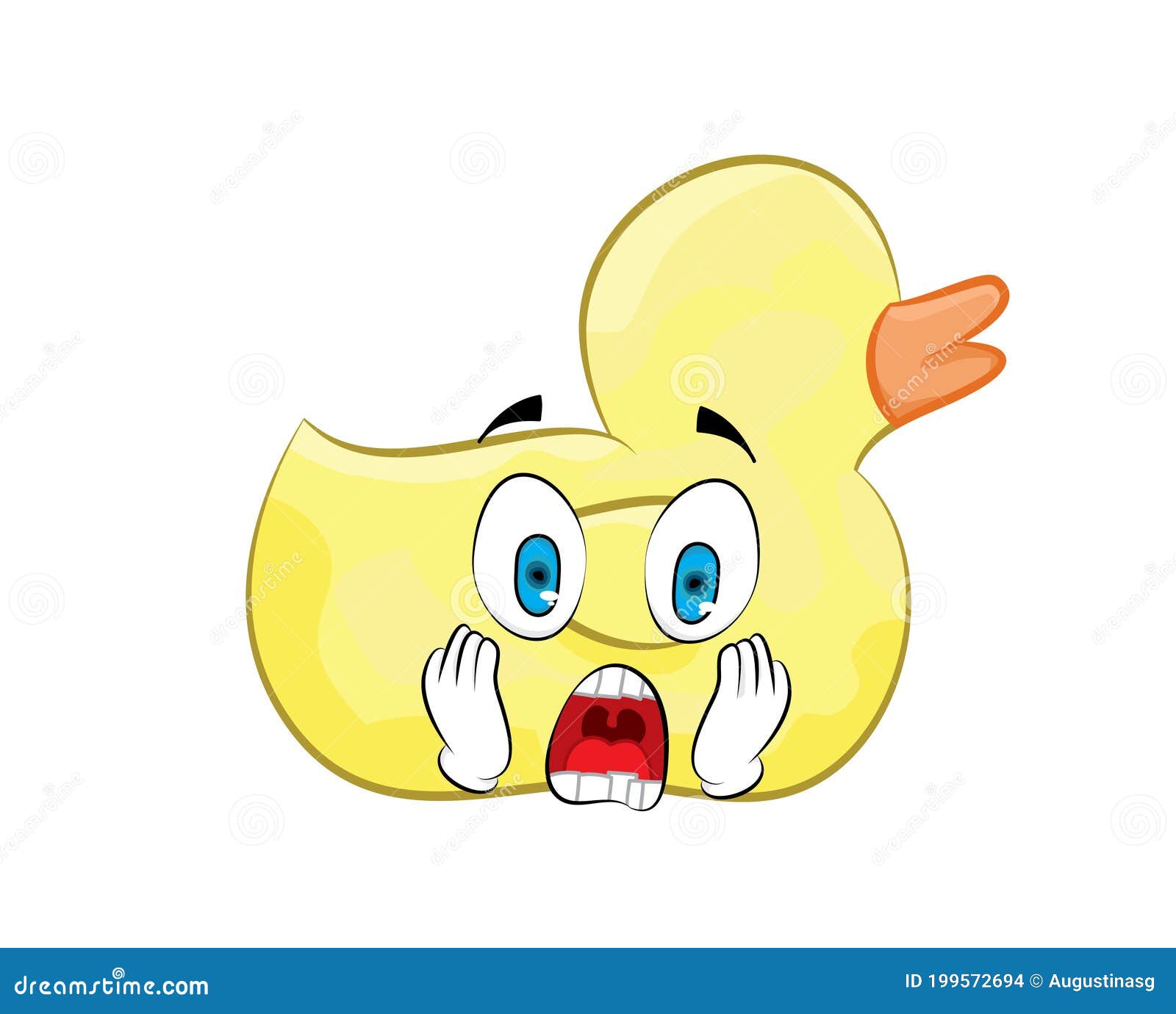 Scared Duck Vector Illustration | CartoonDealer.com #15232782