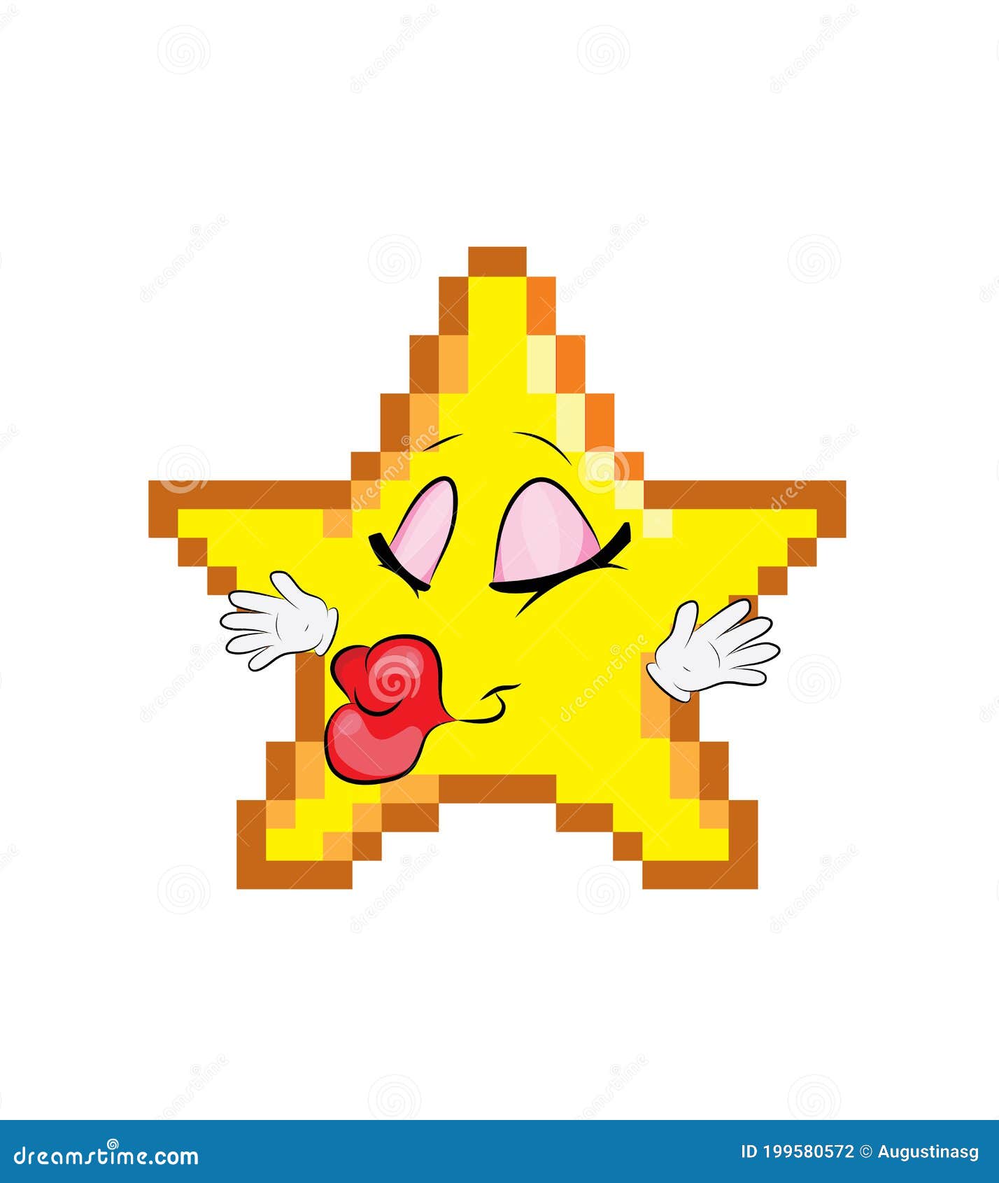 Pixel Art Star Cartoon Vector | CartoonDealer.com #85473363