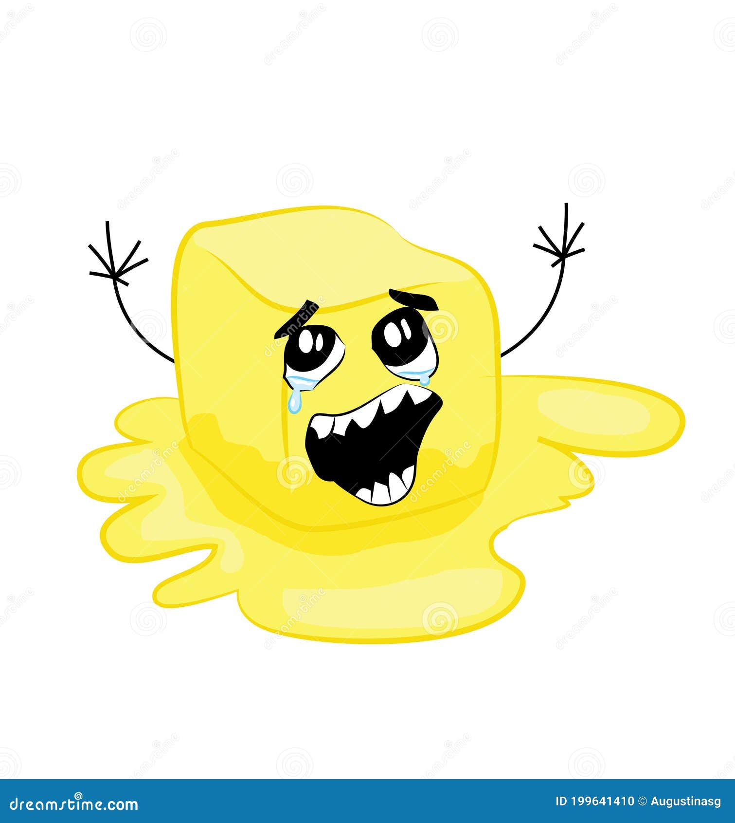 Crying Internet Meme Illustration Of Melting Butter Royalty-Free ...