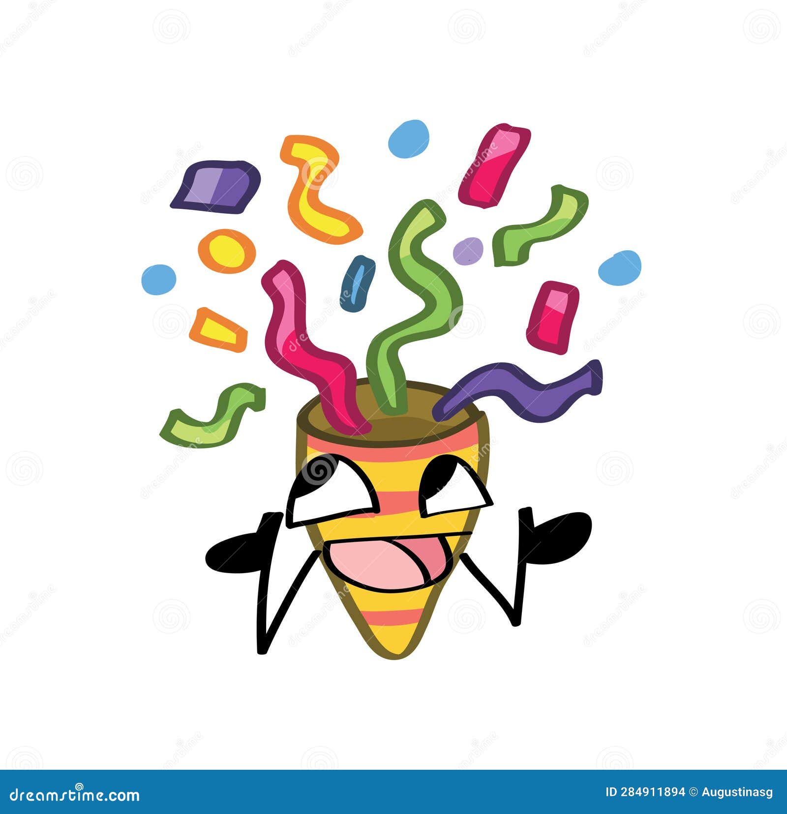 Happy Internet Meme Illustration of Confetti Stock Illustration ...