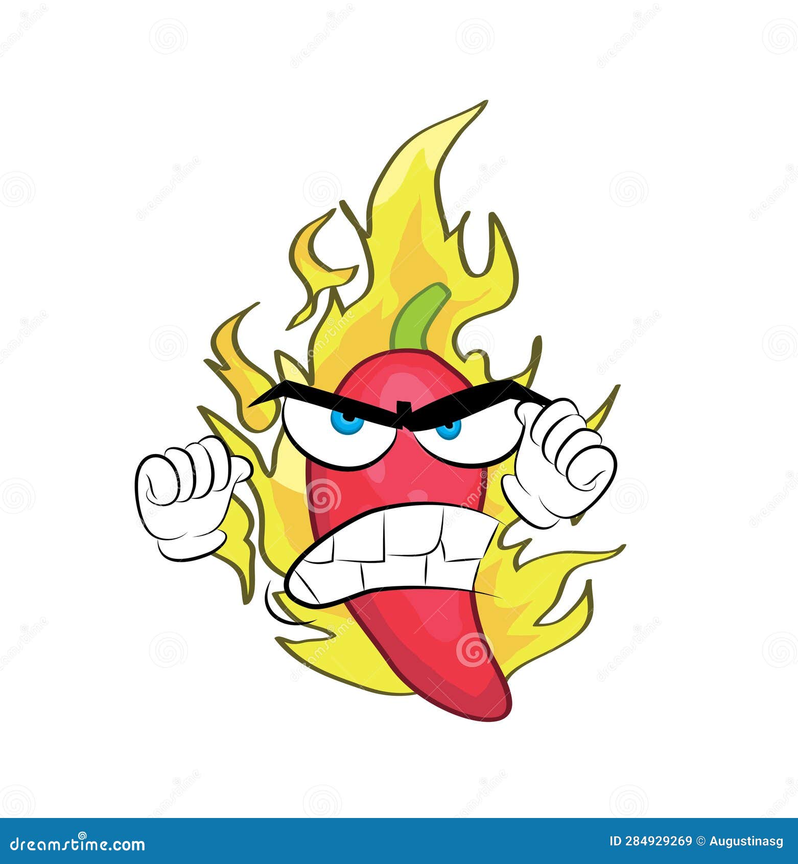 Angry Chilli Cartoon | CartoonDealer.com #47922173
