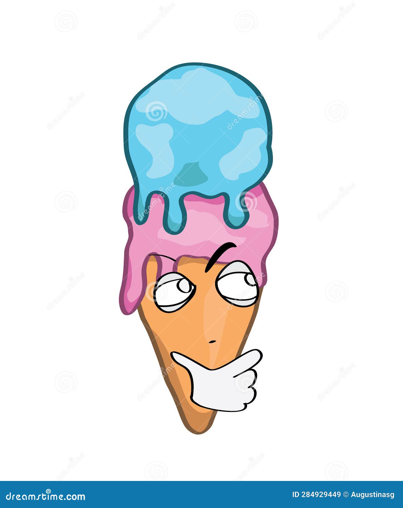 Curious Internet Meme Illustration Of Melting Ice Cream | CartoonDealer ...