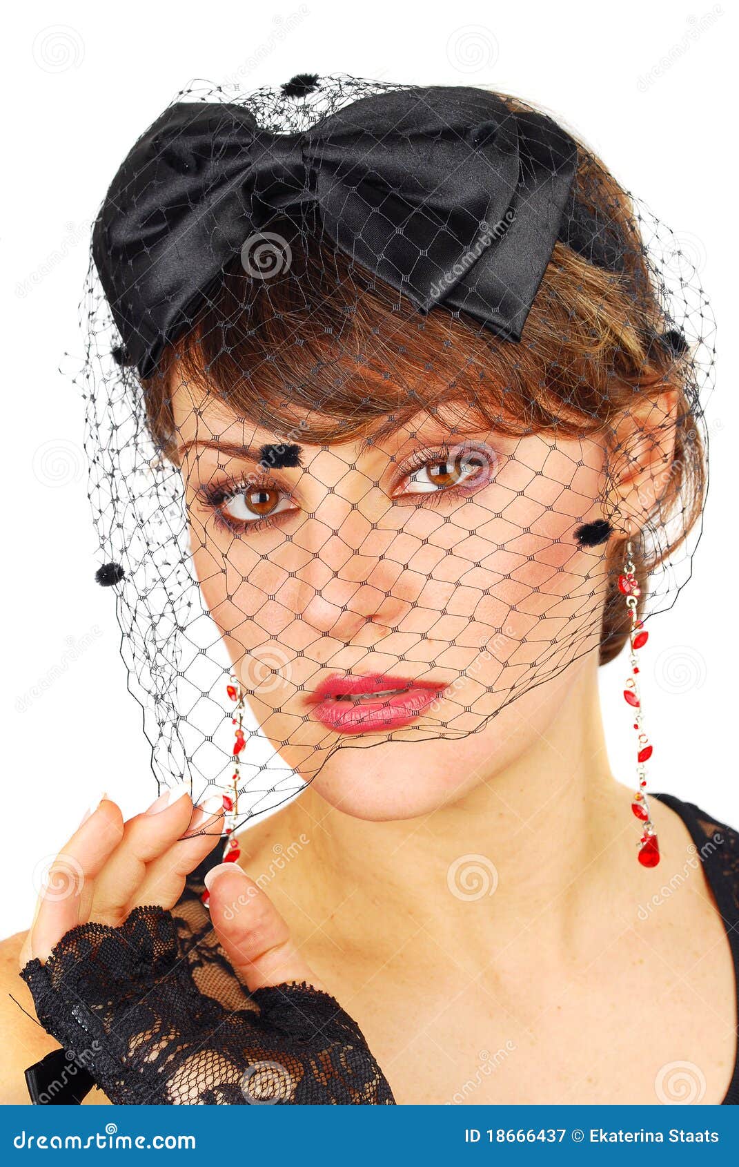 Veil lady. stock image. Image of dark, looks, holidays - 18666437