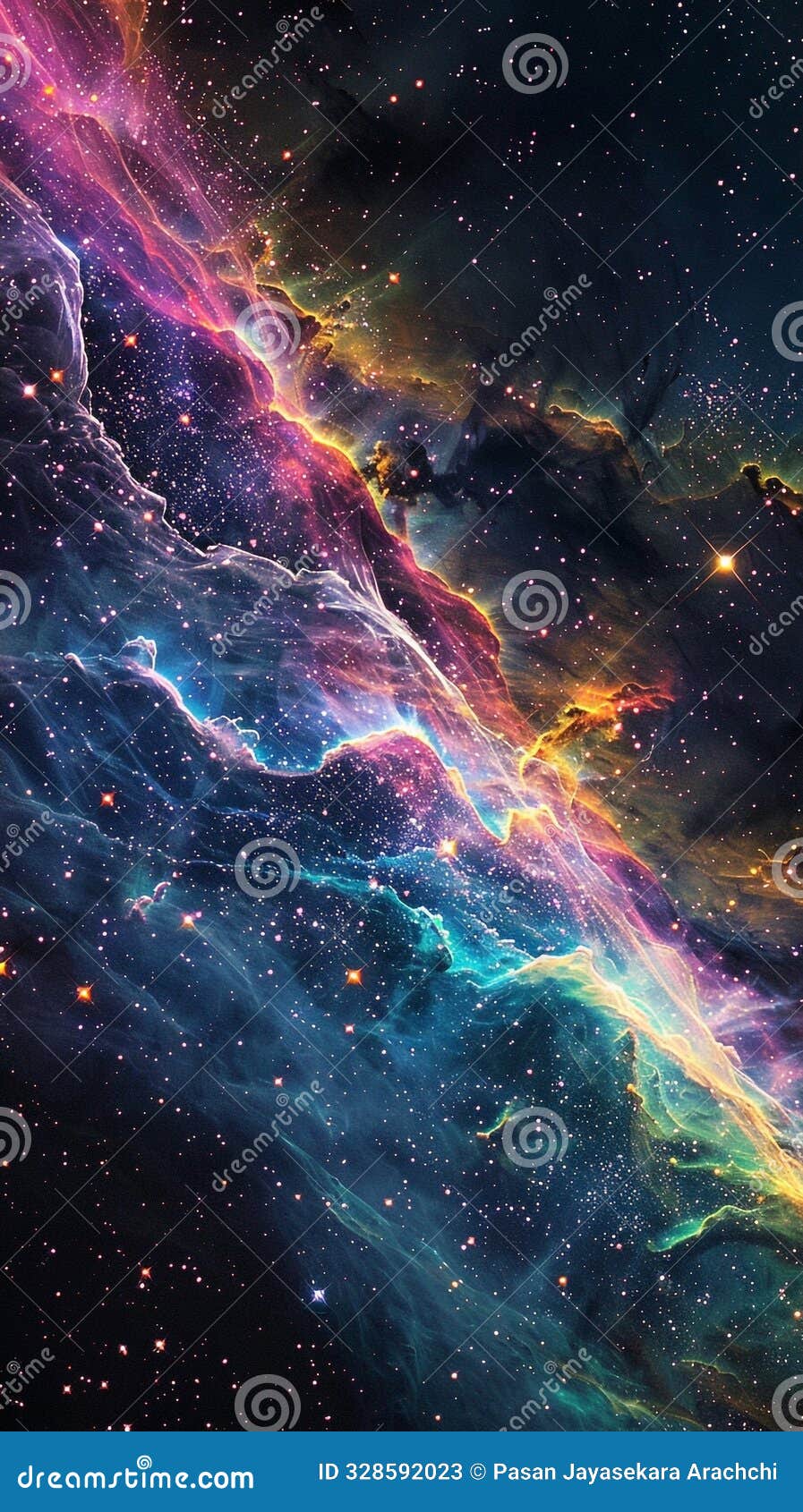 Supernova Remnant. Dynamic Expansion Of The Nebula Royalty-Free Cartoon ...