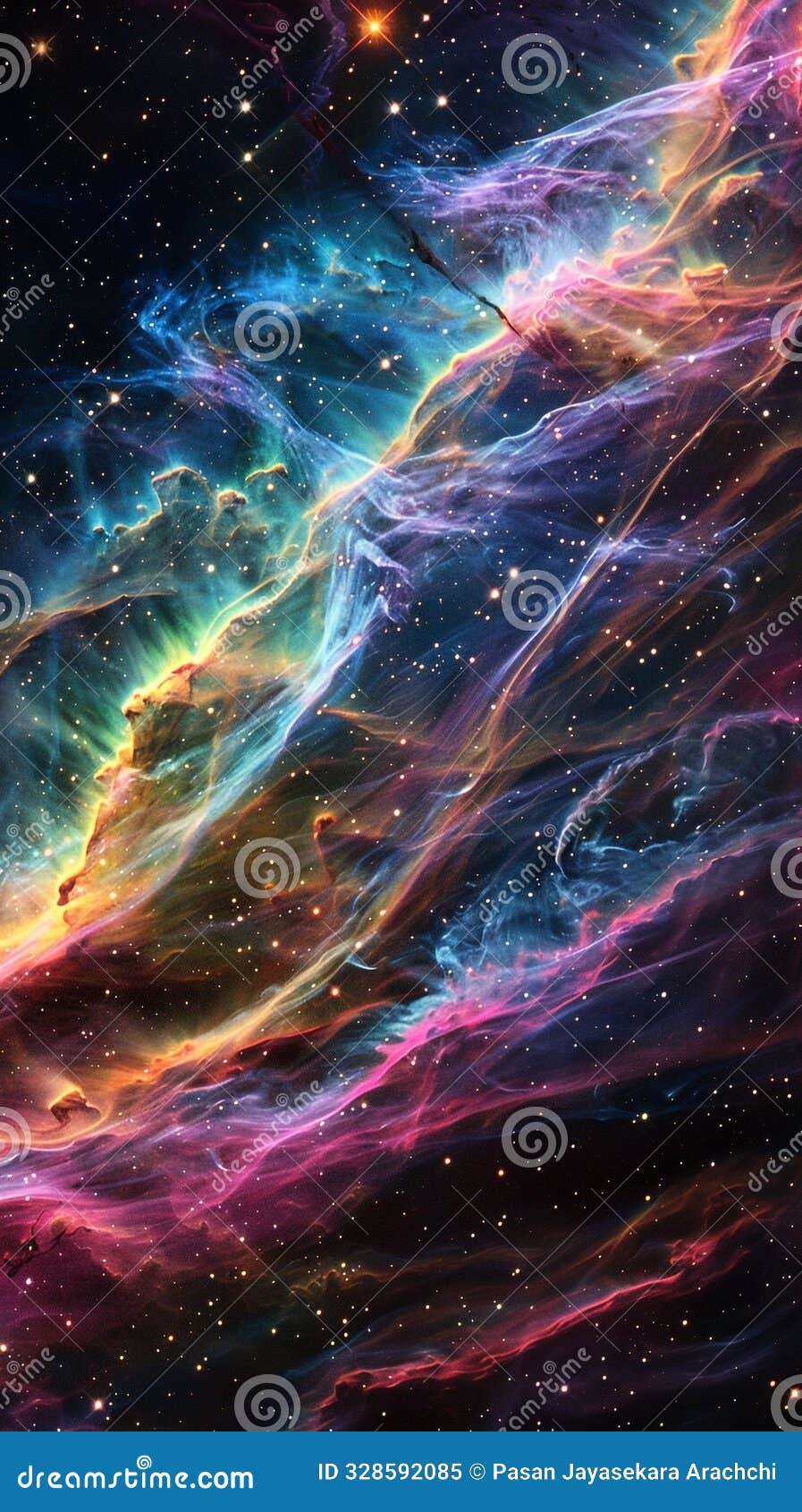 Veil Nebula Reveals Delicate Gas Filaments Stock Photo | CartoonDealer ...