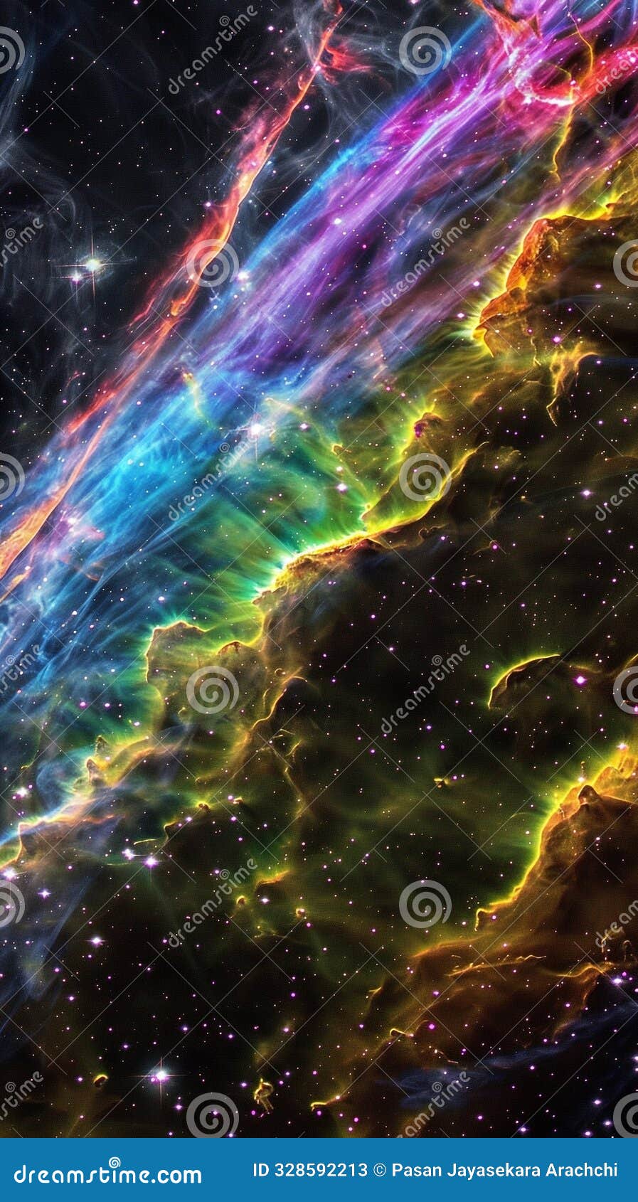 Supernova Remnant. Dynamic Expansion Of The Nebula Royalty-Free Cartoon ...