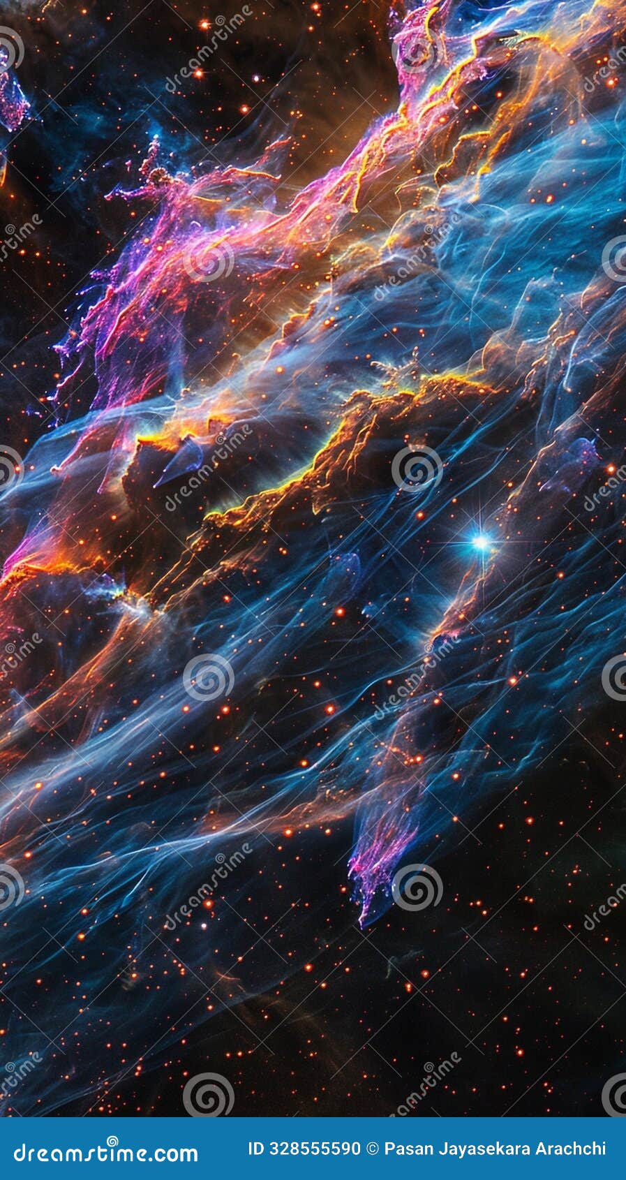 Veil Nebula Reveals Delicate Gas Filaments Stock Photo | CartoonDealer ...