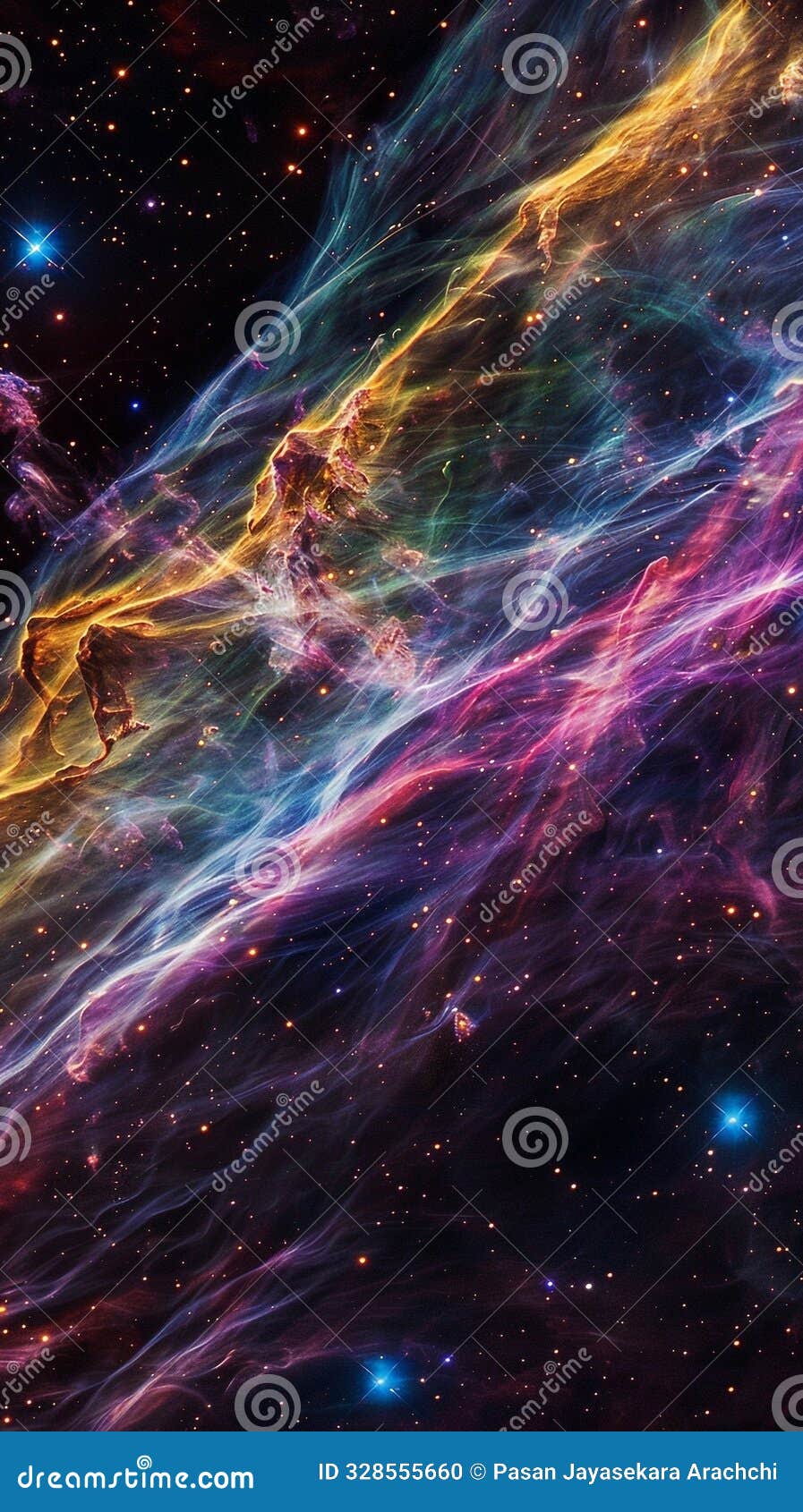 Veil Nebula Reveals Delicate Gas Filaments Stock Photo | CartoonDealer ...