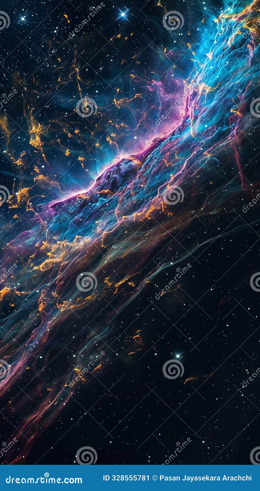 Veil Nebula Reveals Delicate Gas Filaments Stock Photo | CartoonDealer ...