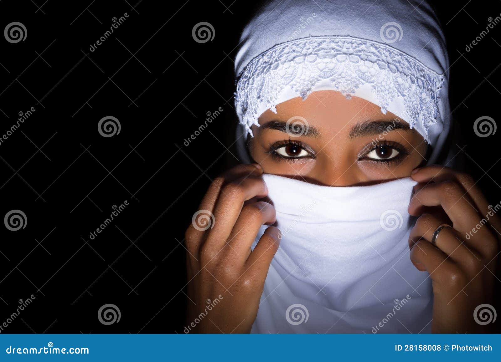Veiled African woman stock photo. Image of lace, ethnic - 28158008