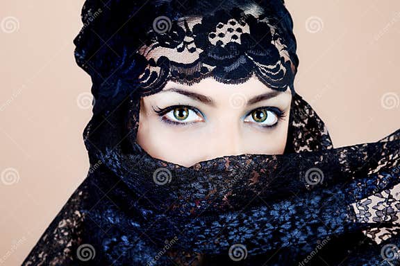 Veiled face stock photo. Image of cover, culture, elegance - 14032254