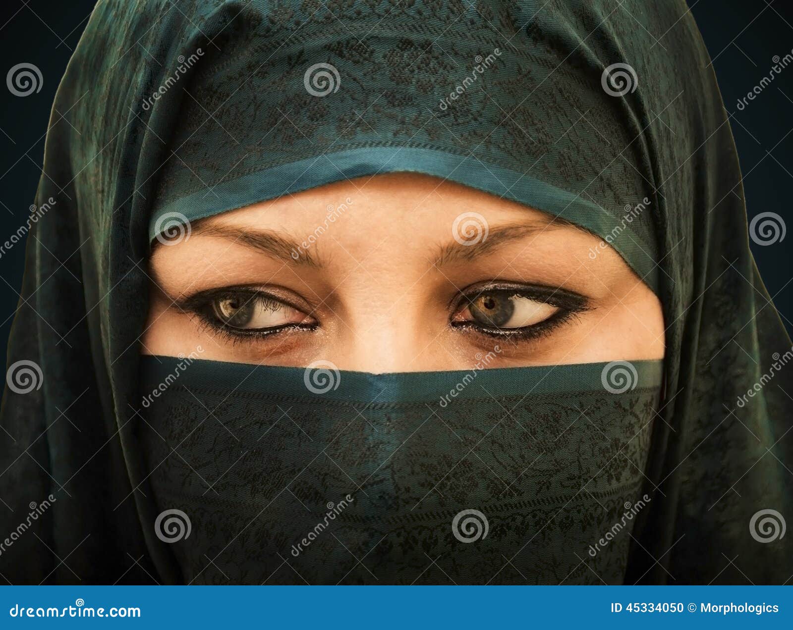 Veiled Look, Mysterious Look, Symbol Of The Veil Stock Photo ...