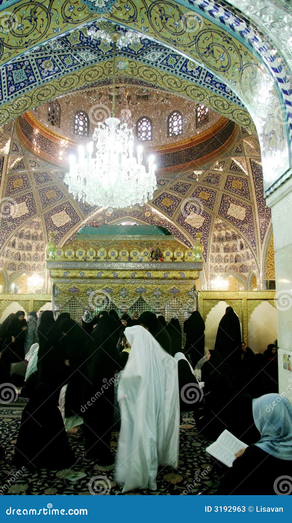 Veiled women in mosque stock image. Image of middle, mosque - 3192963