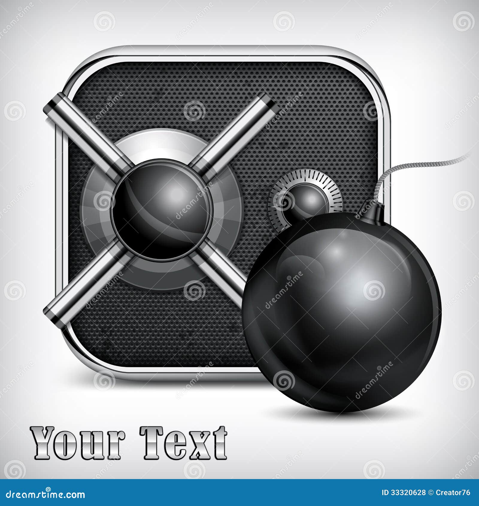 Veilige pictogram & bom vector illustratie. Illustration of veilig ...