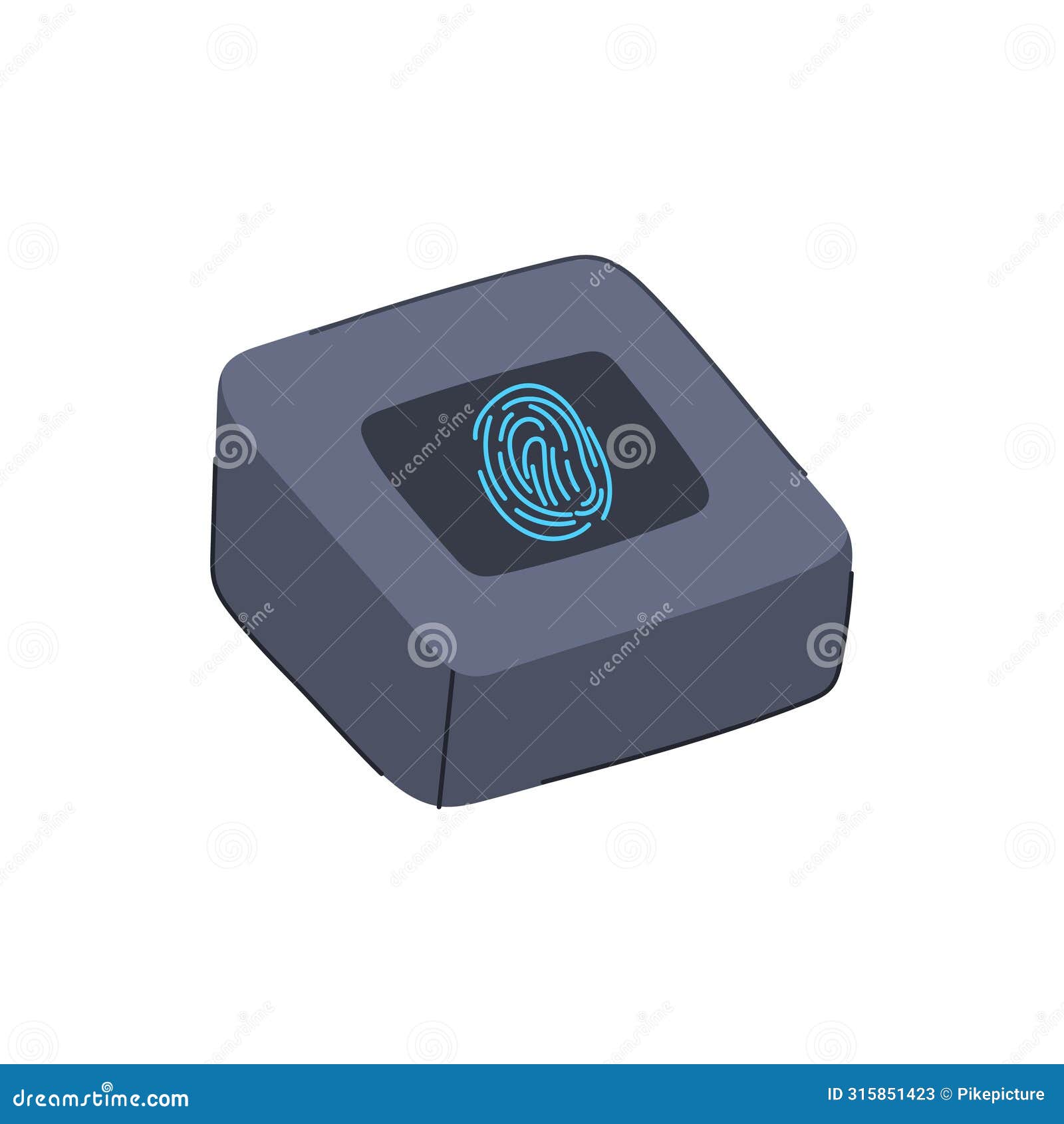 Vein Biometric Security Device Cartoon Vector Illustration Stock Vector ...