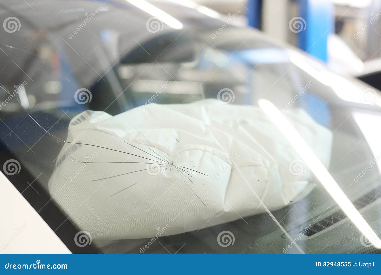 Airbag Exploded At Car Accident. Car Crash And Airbag Worked Well ...