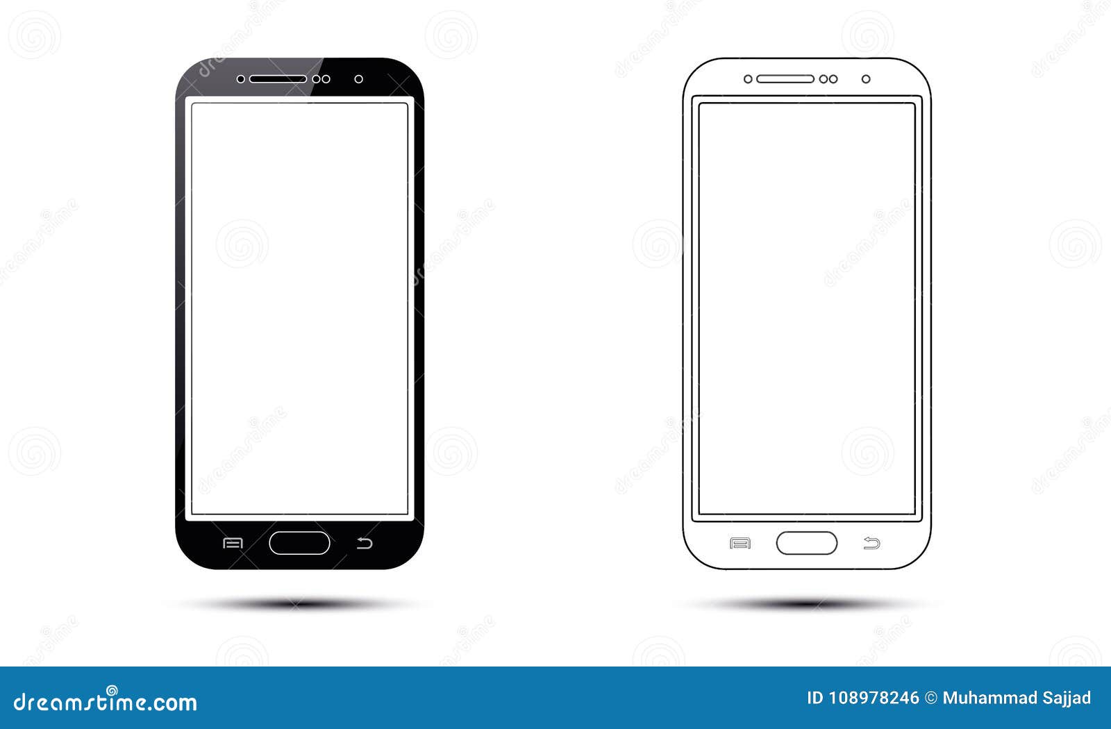 Vektor-Android-Handy-Touch Screen Illustration Vektor Abbildung ...