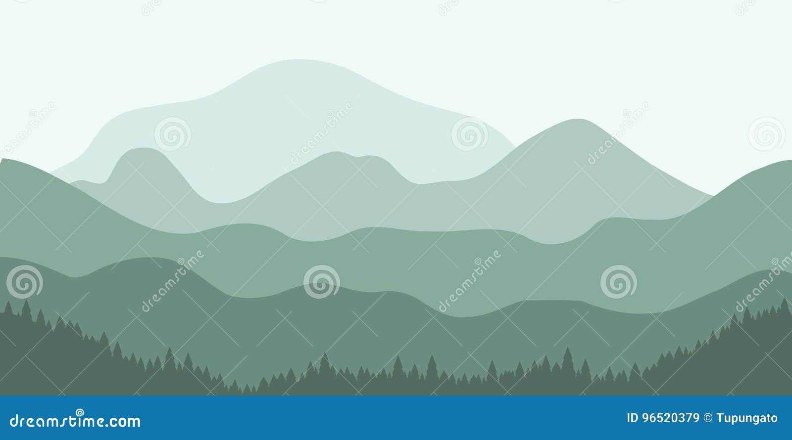 Vektor-Berge vektor abbildung. Illustration von abend - 96520379