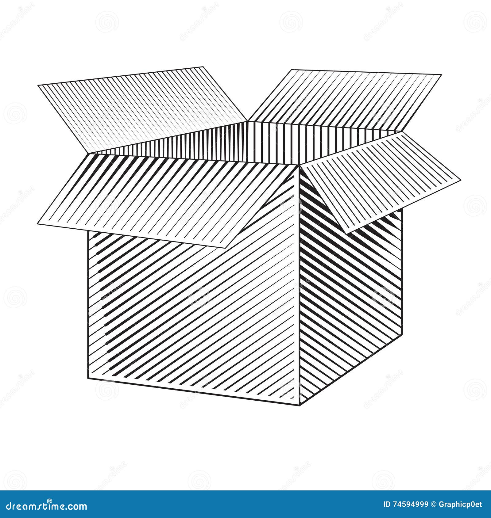 Vektor Box_04 vektor illustrationer. Illustration av annonsering - 74594999