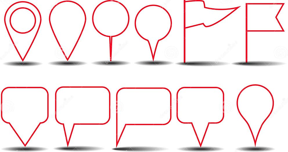 Vektor ein standorte vektor abbildung. Illustration von nadelanzeige ...