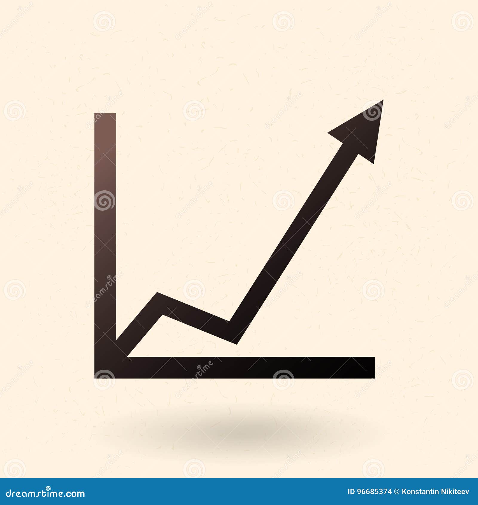 Vektor-einzelne Analytische Ikone - Zunehmendes Diagramm Vektor ...