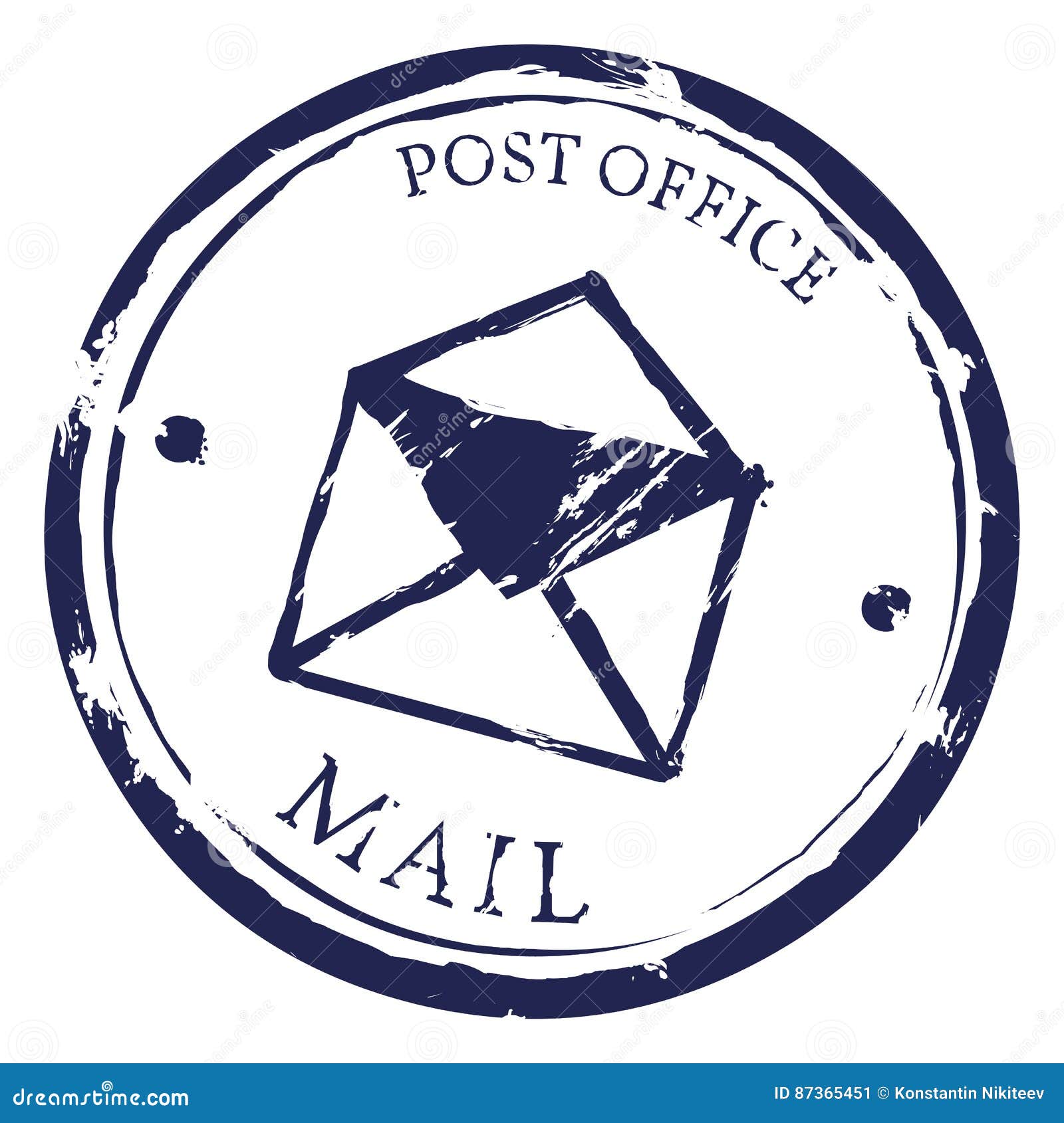 Vektor-einzelner Poststempel Post-Druck Vektor Abbildung - Illustration ...