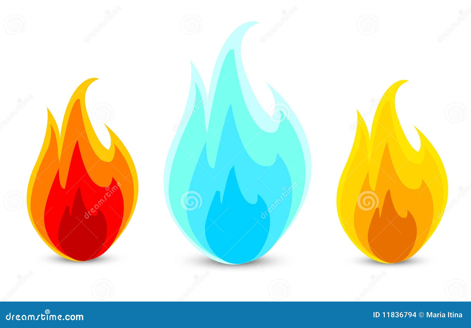 Vektor För Brandsymboler Tre Vektor Illustrationer - Illustration av ...