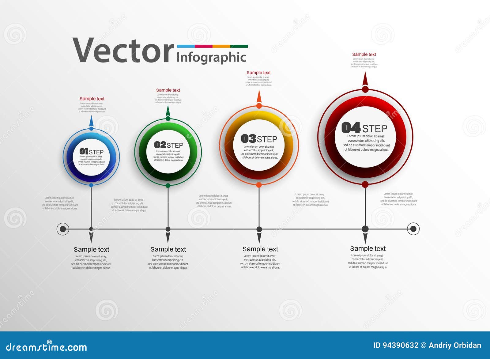 Vektor Infographics Zeitachse-Designschablone Vektor Abbildung ...